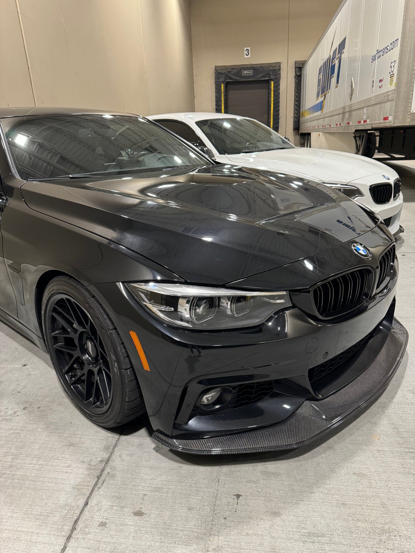 JP Style Carbon Fiber Front Lip (M Sport Bumper) - BMW F32 4 Series ...